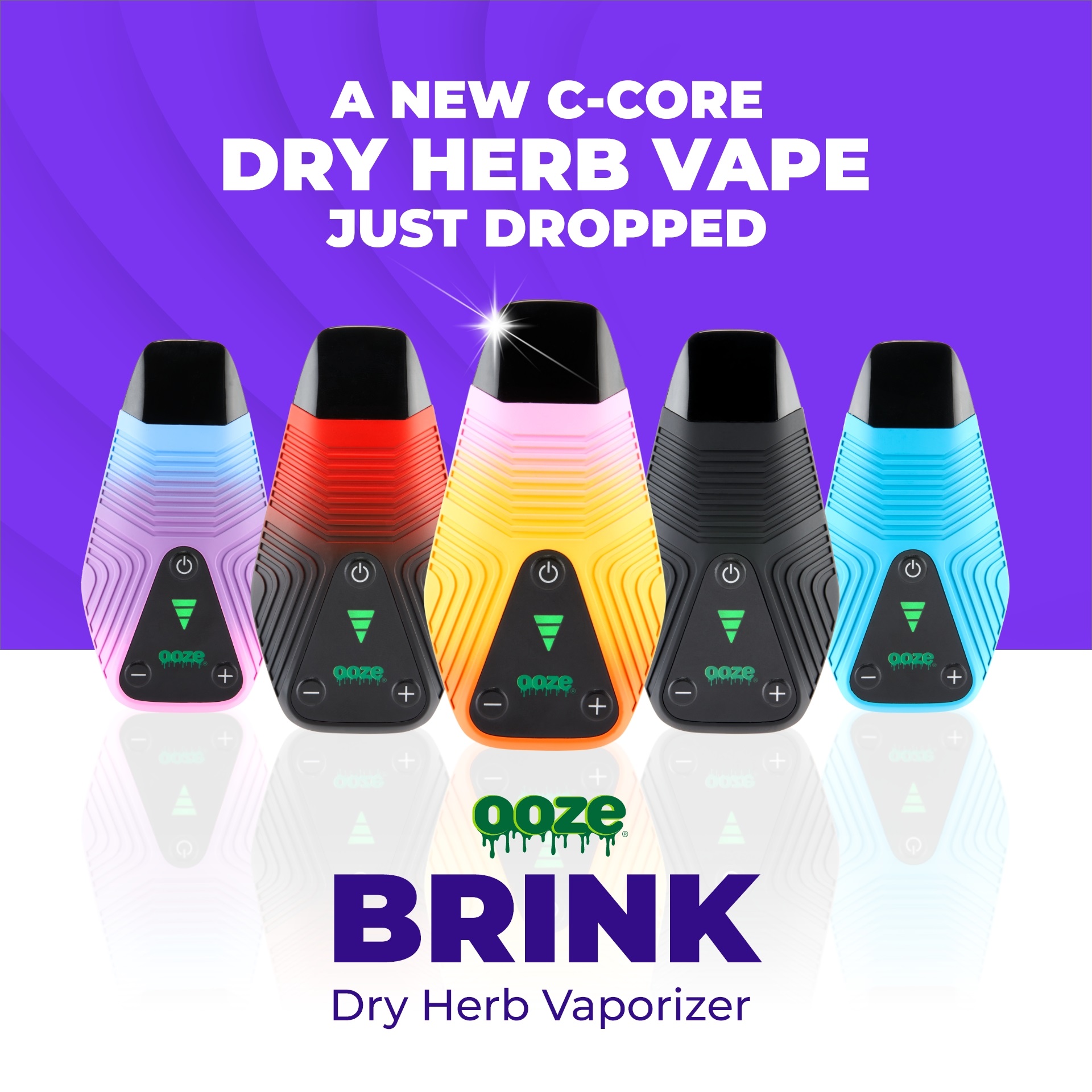 OOZE Brink Vaporizer, ooze life, thc, dry herb, flower, aromatherapy, alternative